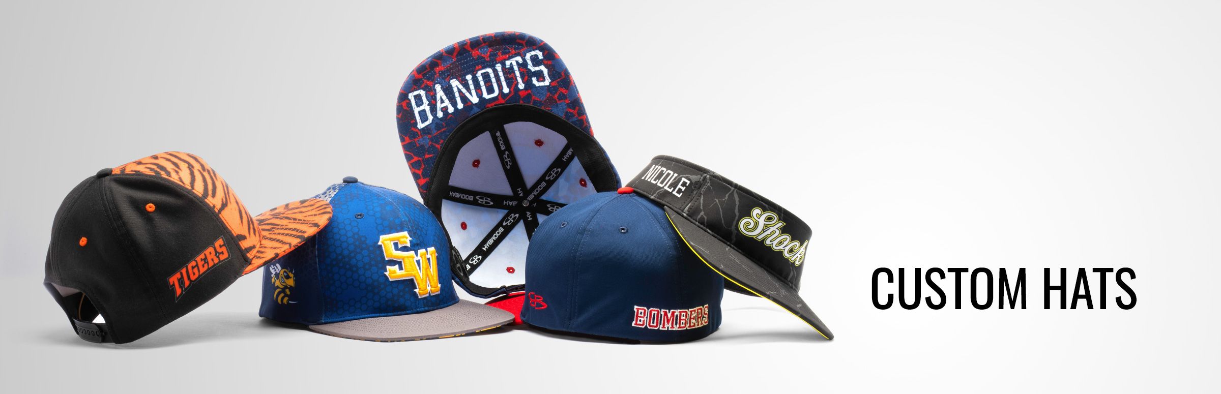 Custom Hats - Embroidered & Full Dye | Boombah